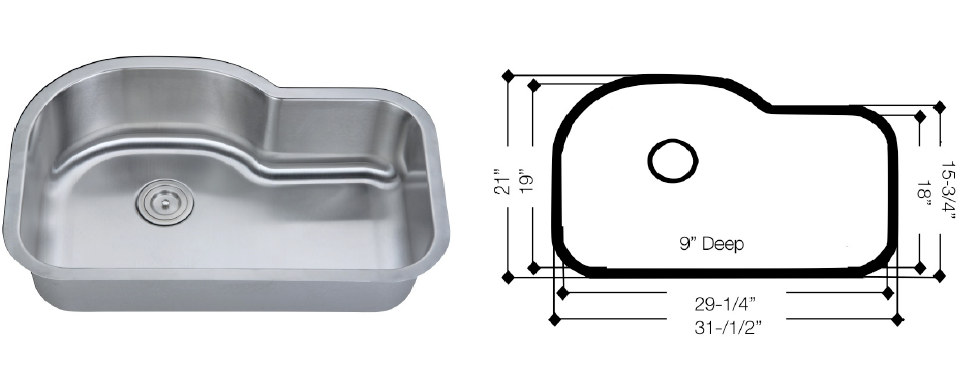 1K2919 Counterra Kidney Sink – Counterra, LLC